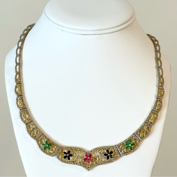 FAS THAI | Jewelry | Vintage Fas Thai 925 Sterling Silver Gold Vermeil ...